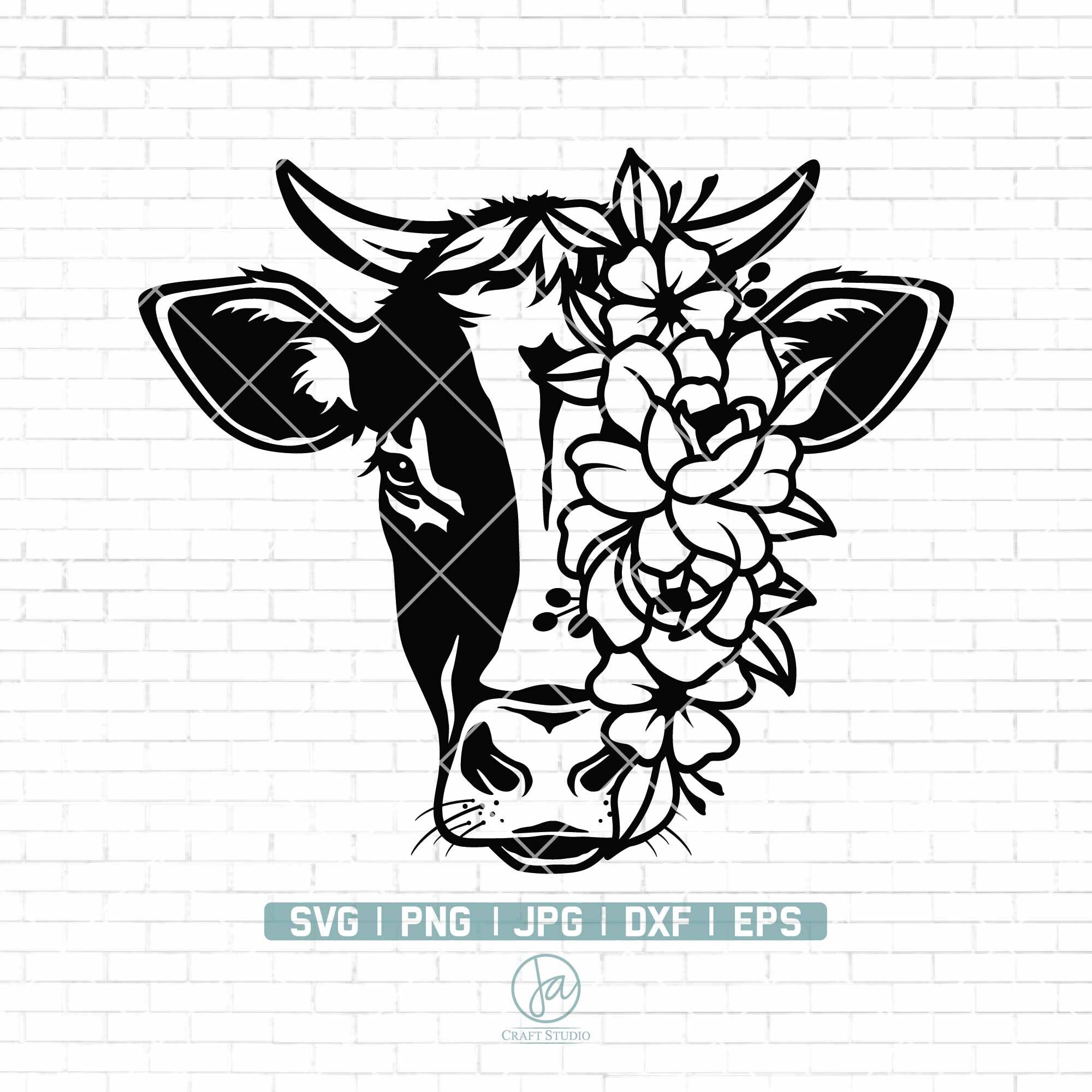 Floral Cow Svg Not Today Heifer Svg Cow Svg Cow Cut | Etsy