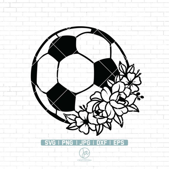 Floral Soccer SVG File Football Svg File Soccer SVG - Etsy