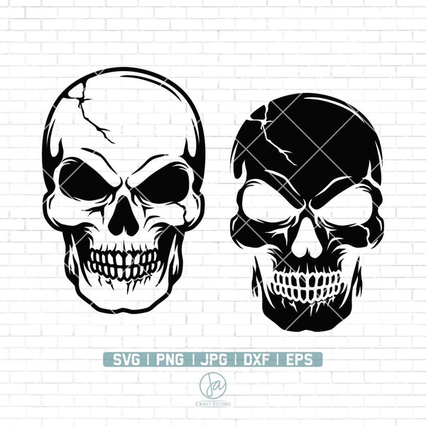 Skull Svg - Etsy