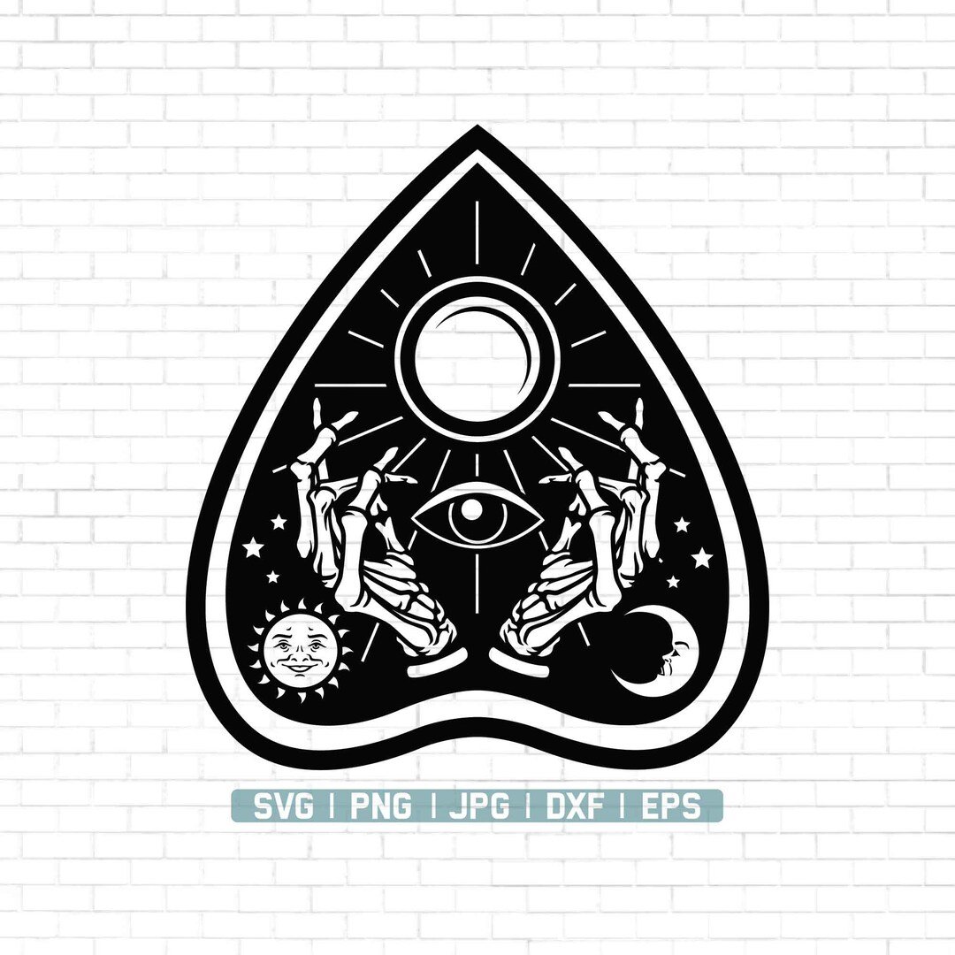 Ouija Planchette SVG PNG | Ouija Spirit Board Game Svg | Talking Board ...