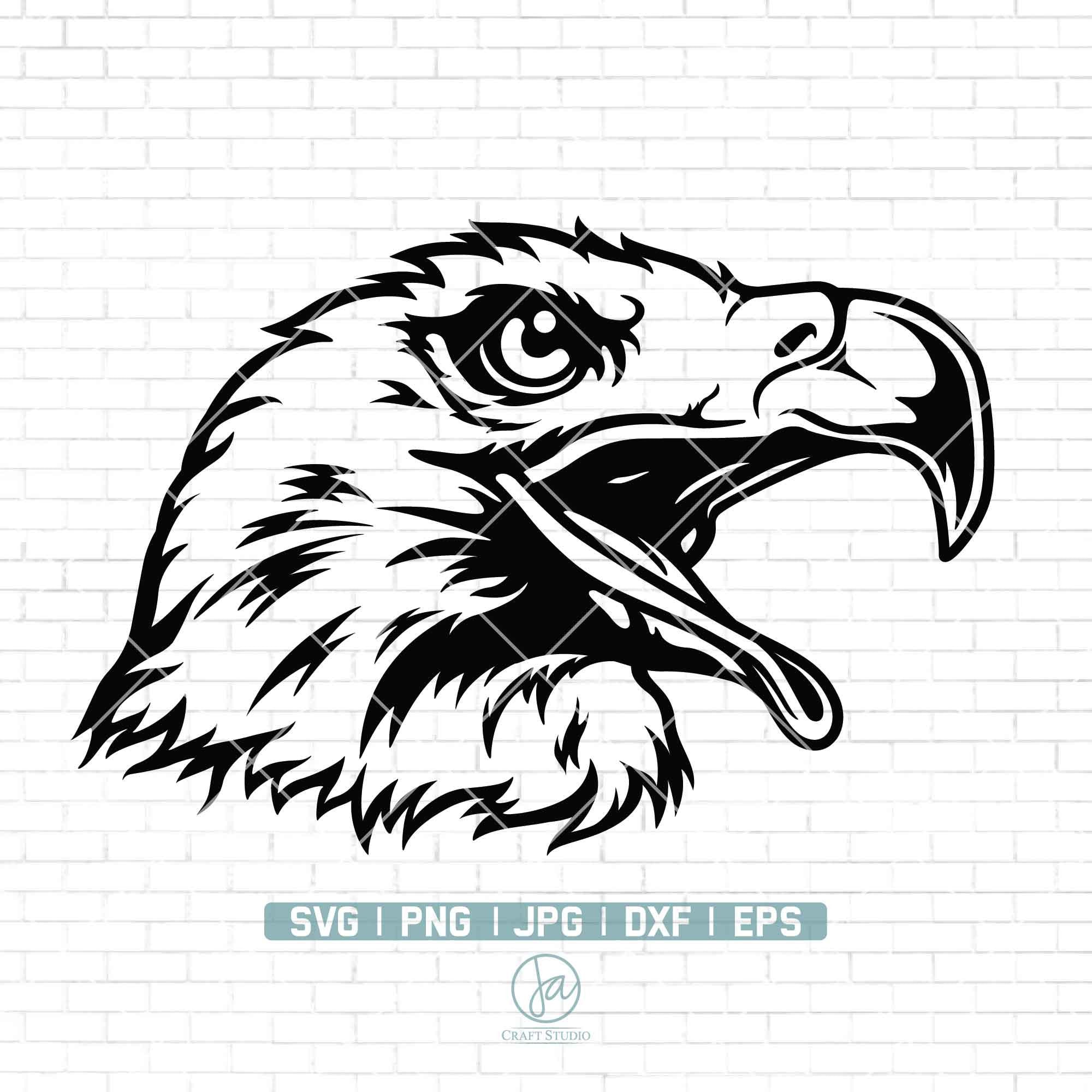 Eagle Svg File Eagle Head Svg Digital Download Bald - Etsy Finland