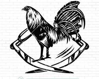 Fighter Rooster Svg Cockfighting Svg Rooster Svg Cockfight Svg