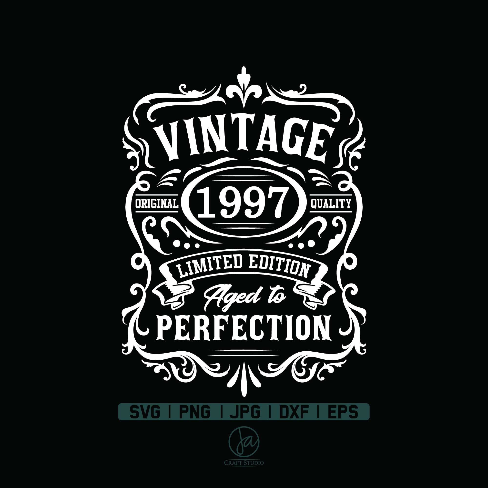 25th Birthday Svg 25th Birthday Shirt Vintage 1997 Svg 1997 Aged to ...