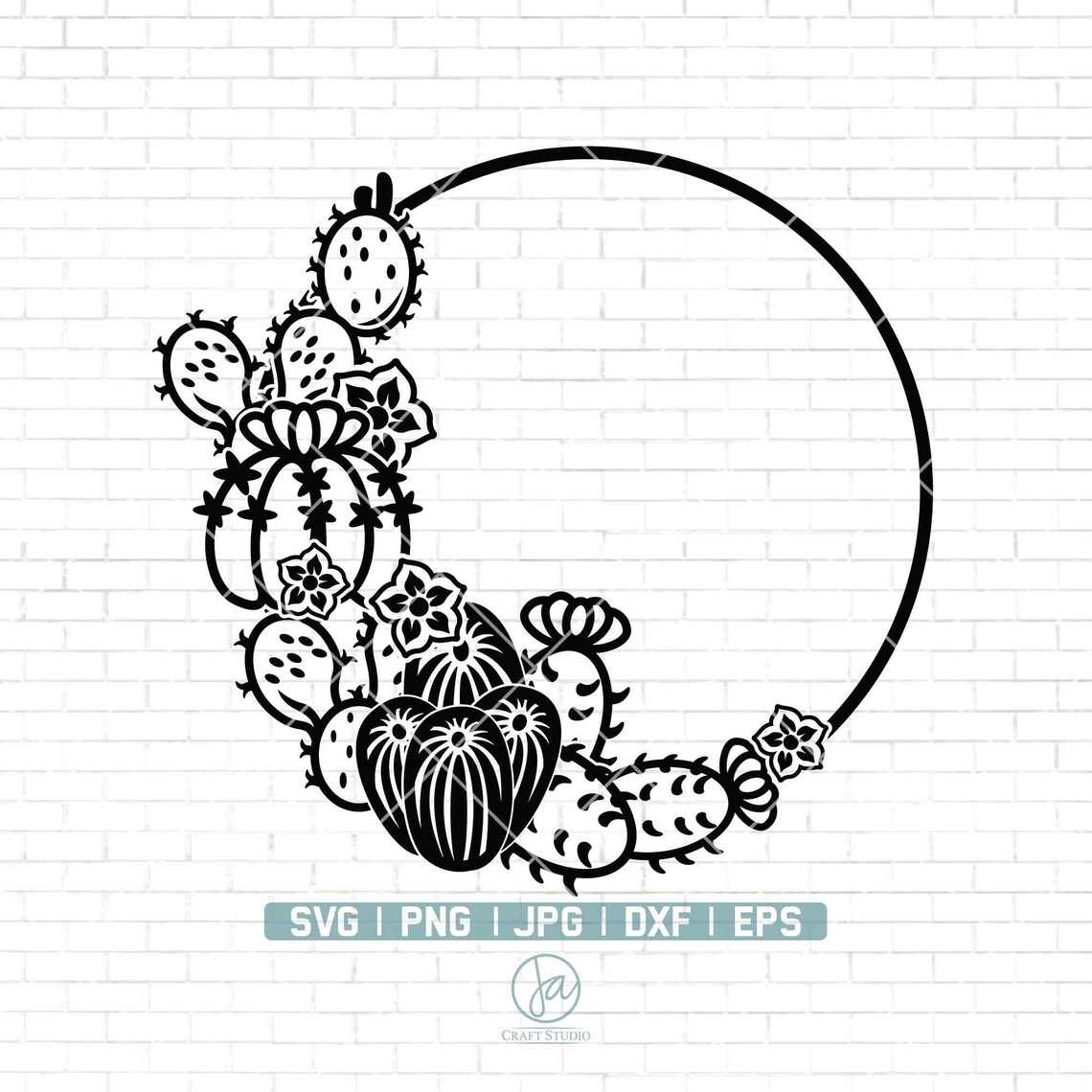 Cactus Frames SVG Cactus SVG File Cactus Monogram Svg - Etsy