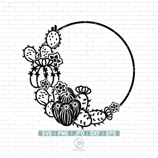 Cactus Succulent Border Frame Svg - Etsy