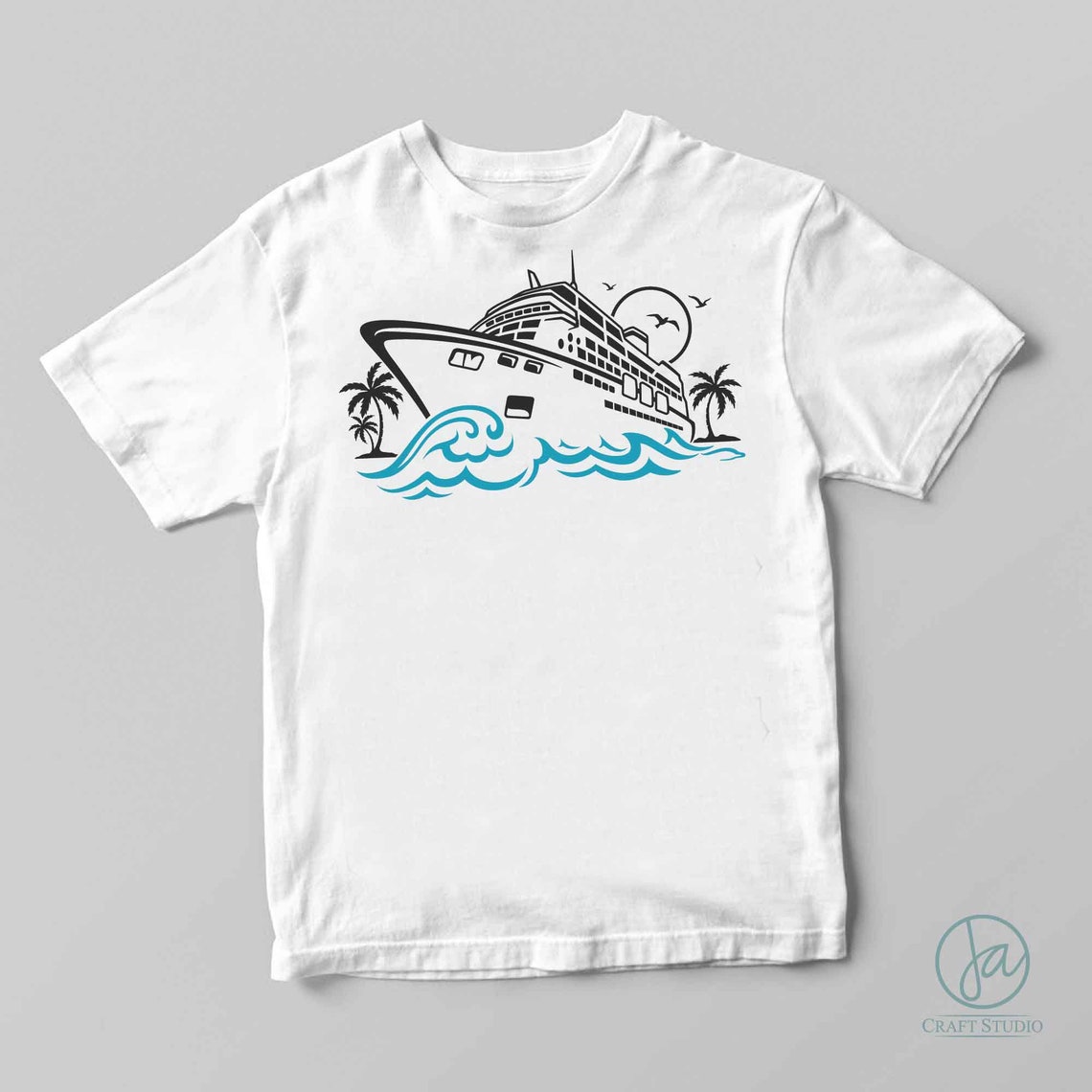 Cruise Ship SVG | Beach Vacation Clipart | Ship Svg | Yacht Svg | Ocean ...