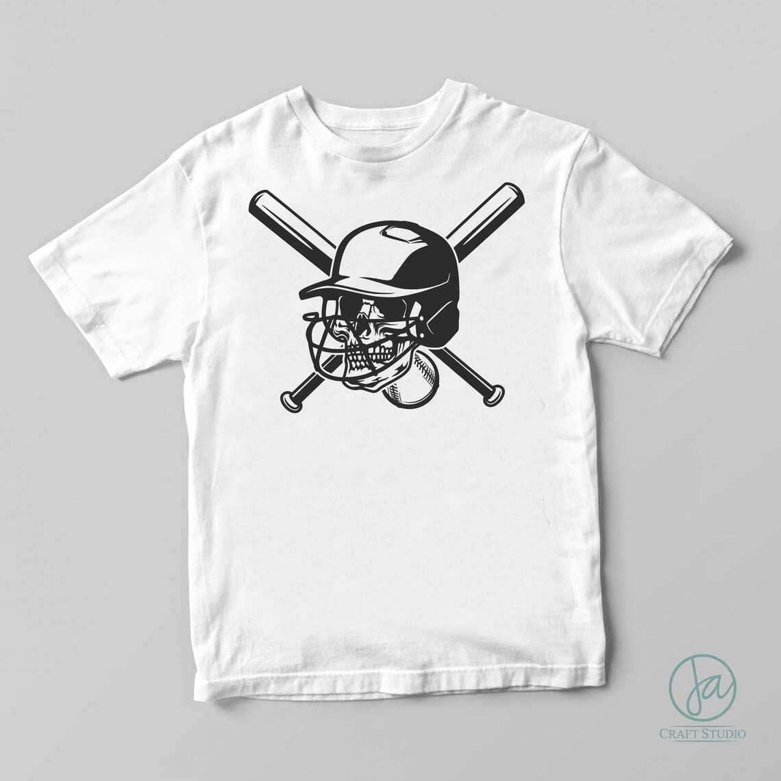 Softball Skull Svg File Softball Svg Softball Png | Etsy