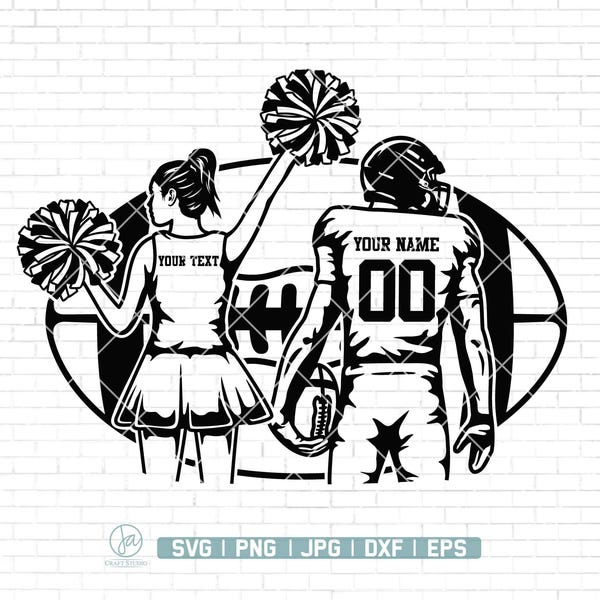 Football and Cheer Svg - Etsy