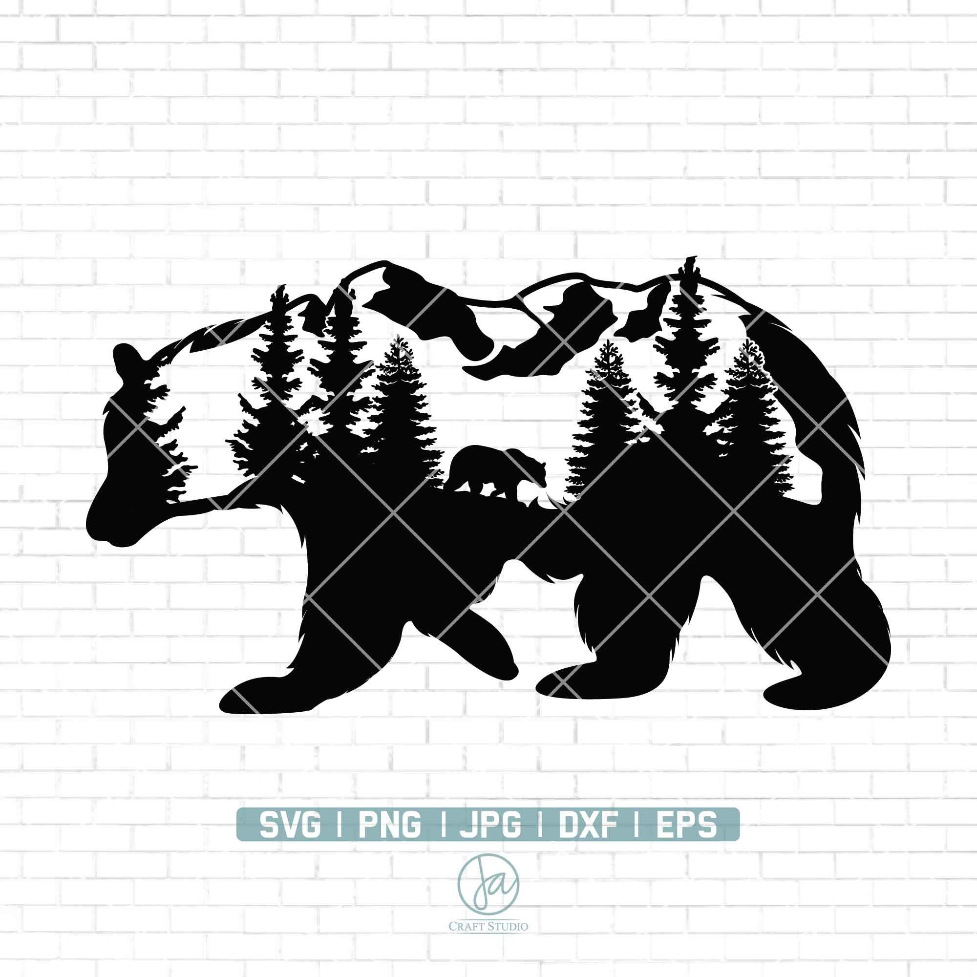 Bear Svg Wilderness Svg Camping Svg Grizzly Bear Svg - Etsy Hong Kong