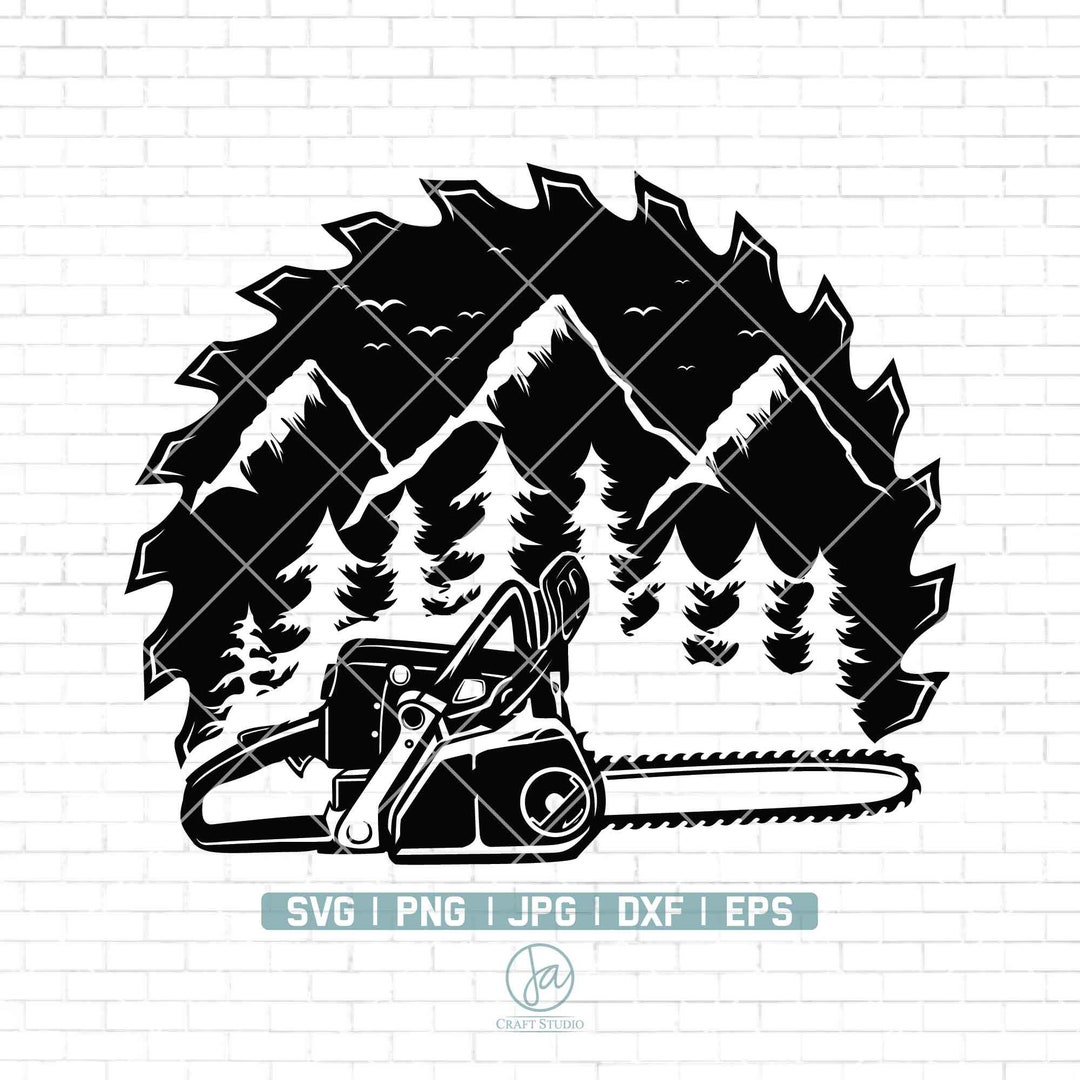 Wood Saw Blade Svg | Logger Svg | Wood Saw Blade With Trees | Wood ...