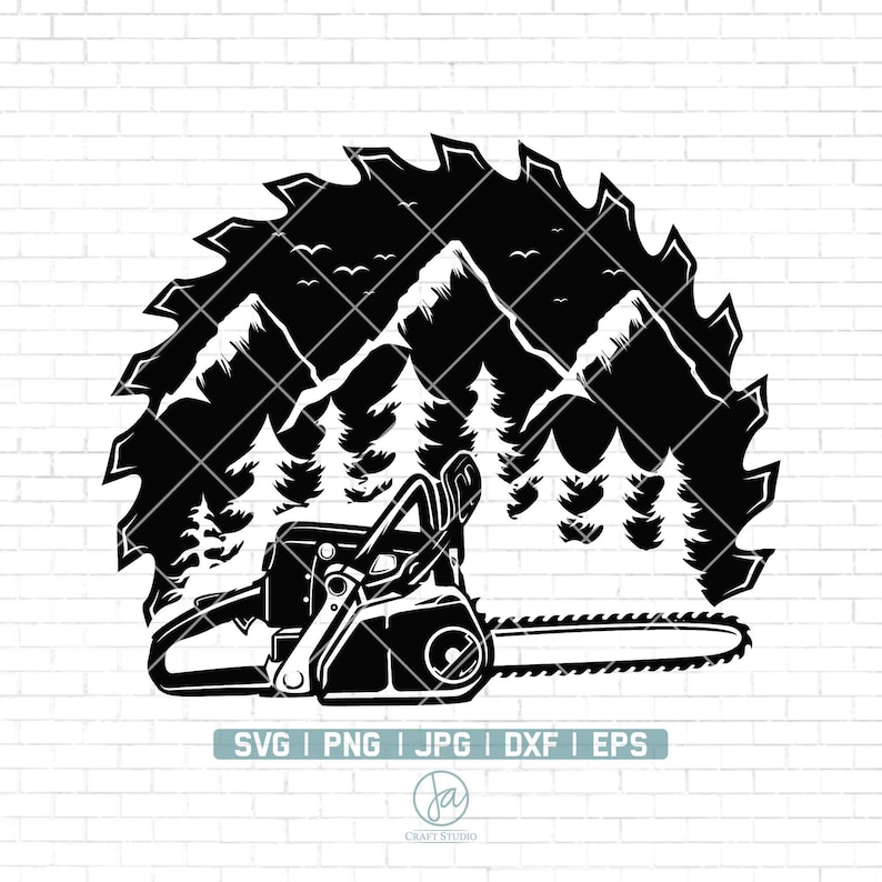 Wood Saw Blade Svg | Logger Svg | Wood Saw Blade With Trees | Wood ...