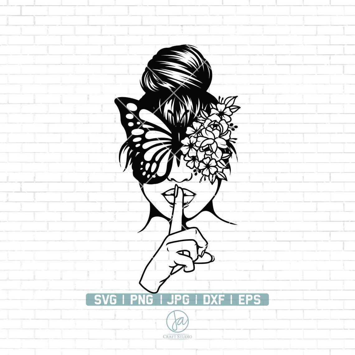 Floral Woman Svg Butterfly Woman Svg Momlife Svg Floral - Etsy