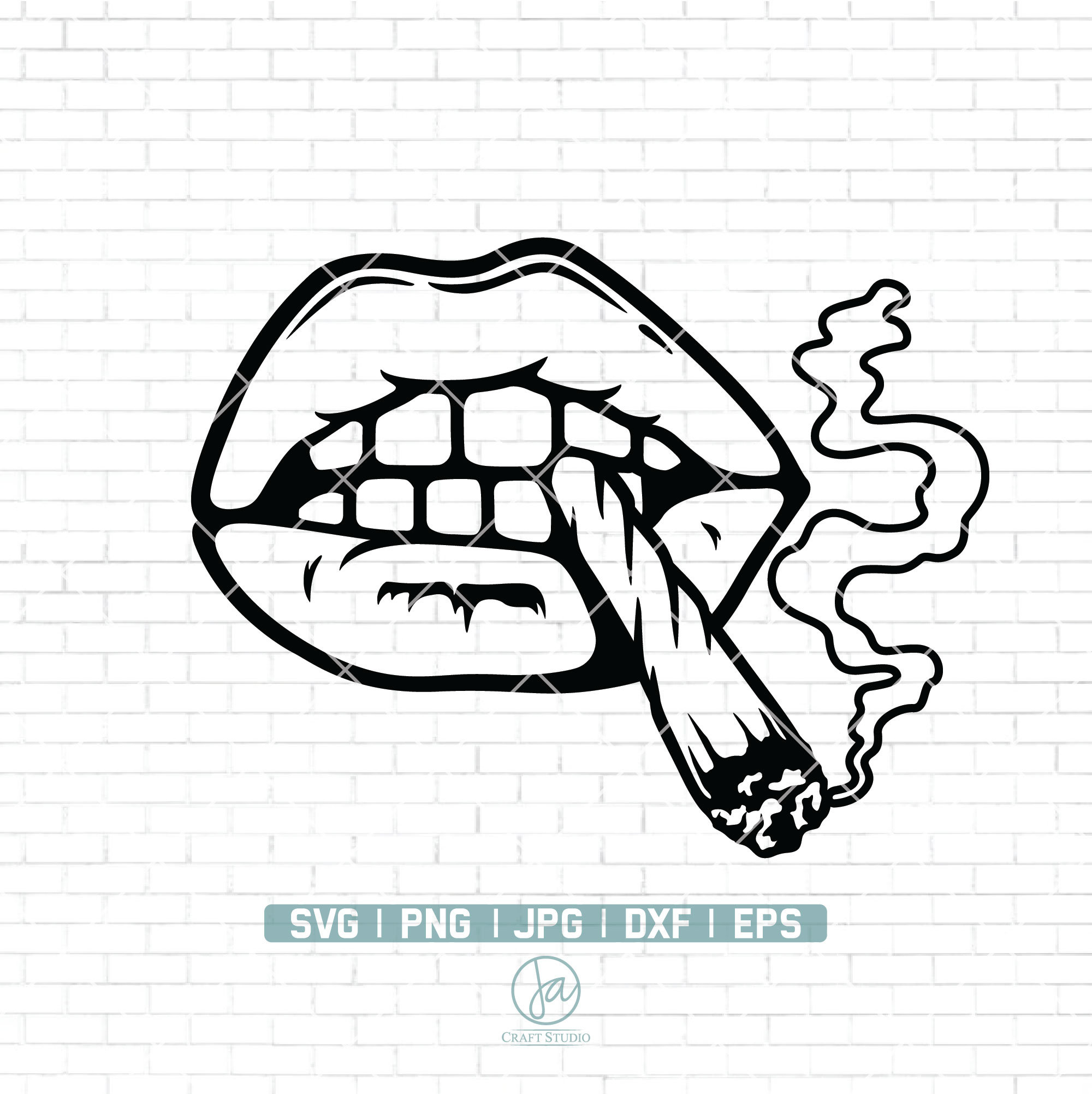 Sexy Lips Smoking Joint SVG File Smoking Weed Svg Smoking - Etsy