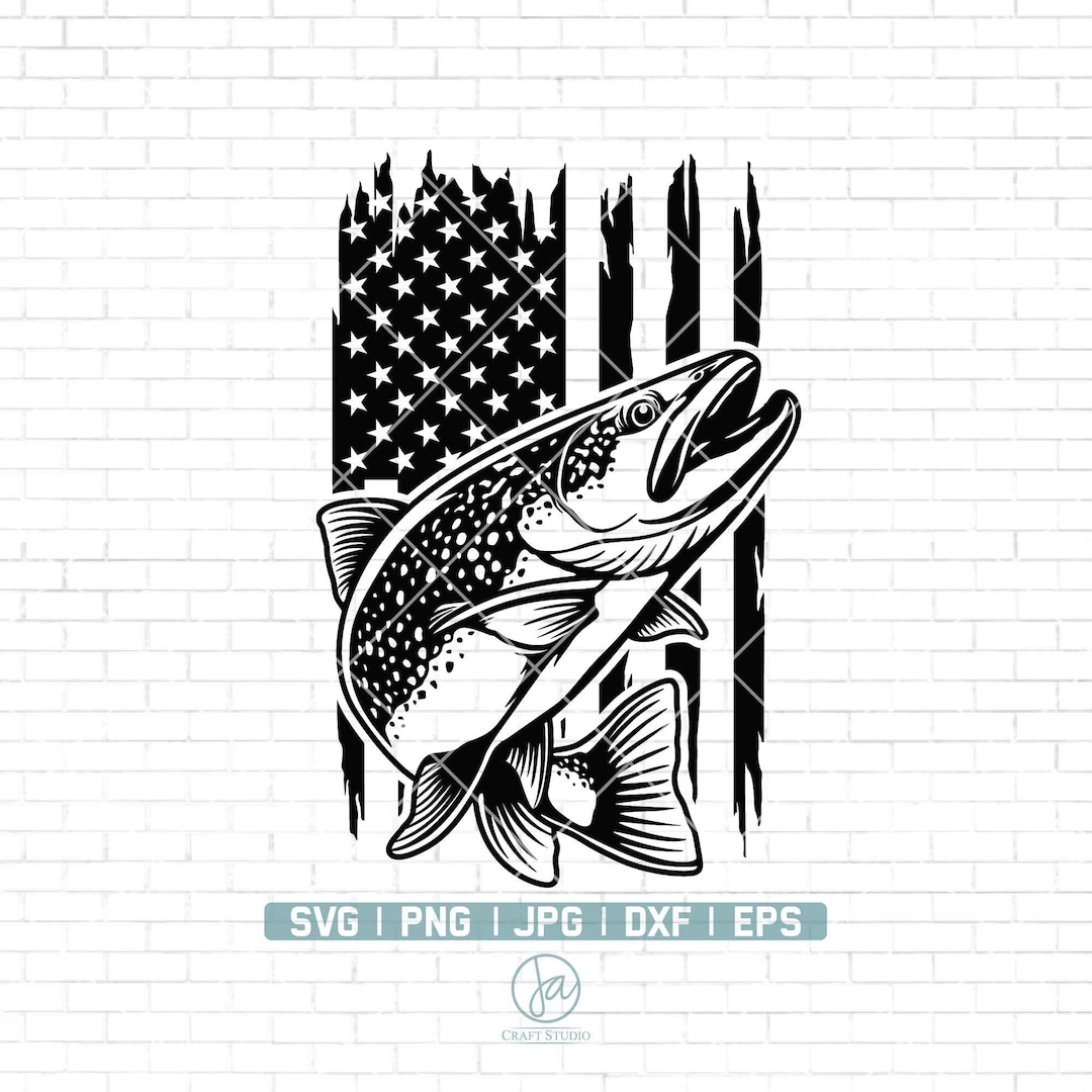 US Trout Fishing Svg | Trout Svg | Trout Fish Svg | Trout Fish Clipart ...