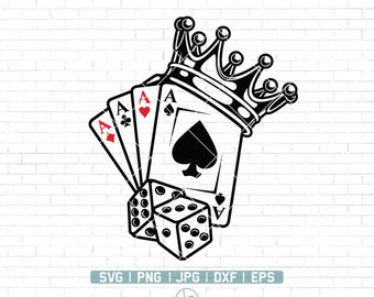 Playing Cards Svg Poker Cards Svg Aces Svg Royal Flush Clip Art Cards ...