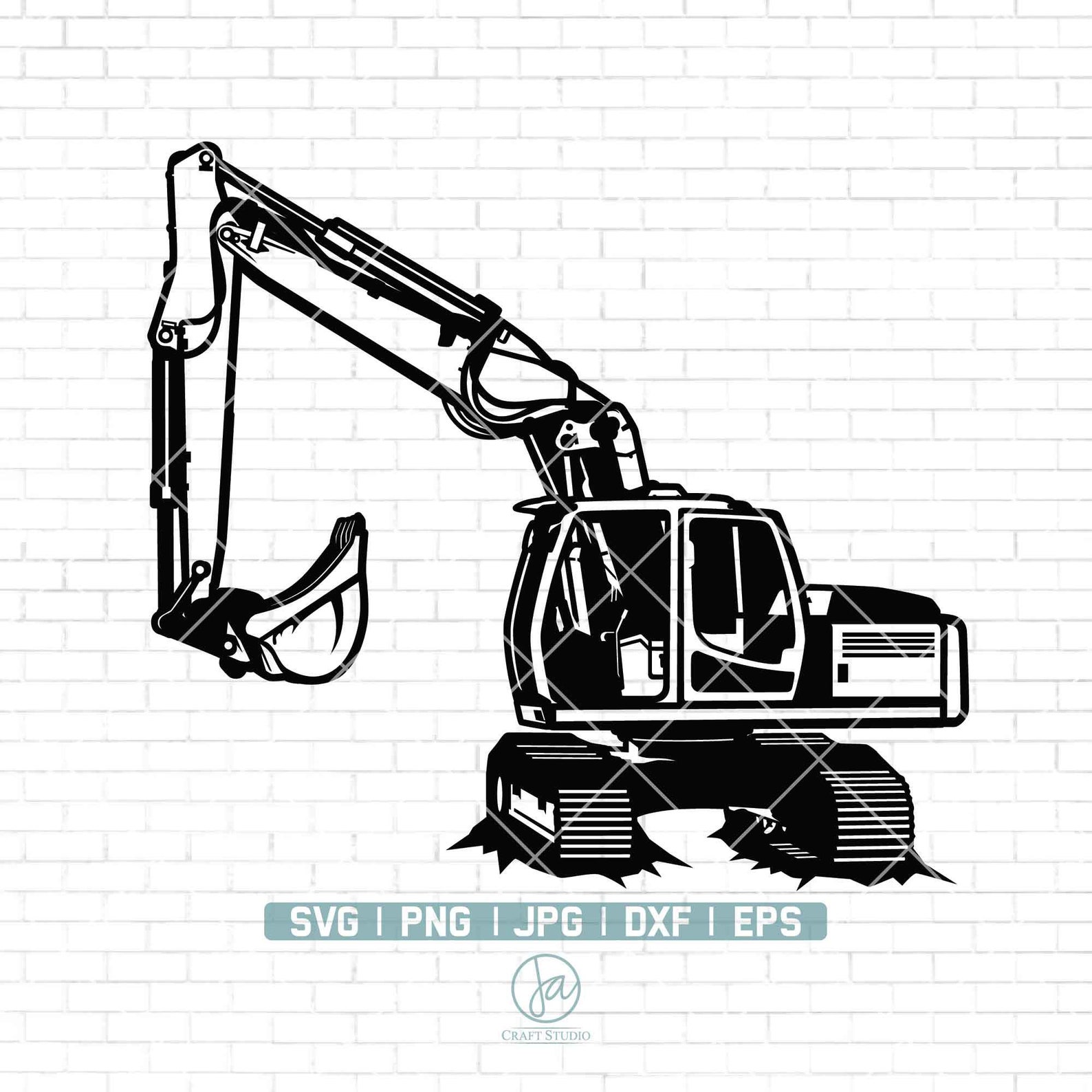 Excavator SVG Construction SVG Excavator Clipart Heavy - Etsy