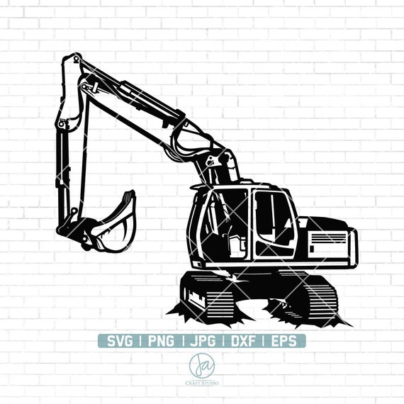 Excavator SVG Construction SVG Excavator Clipart Heavy - Etsy