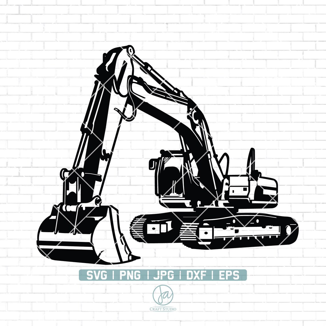Excavator Svg 2 | Heavy Equipment Svg | Excavator Clipart | Pipeliner ...