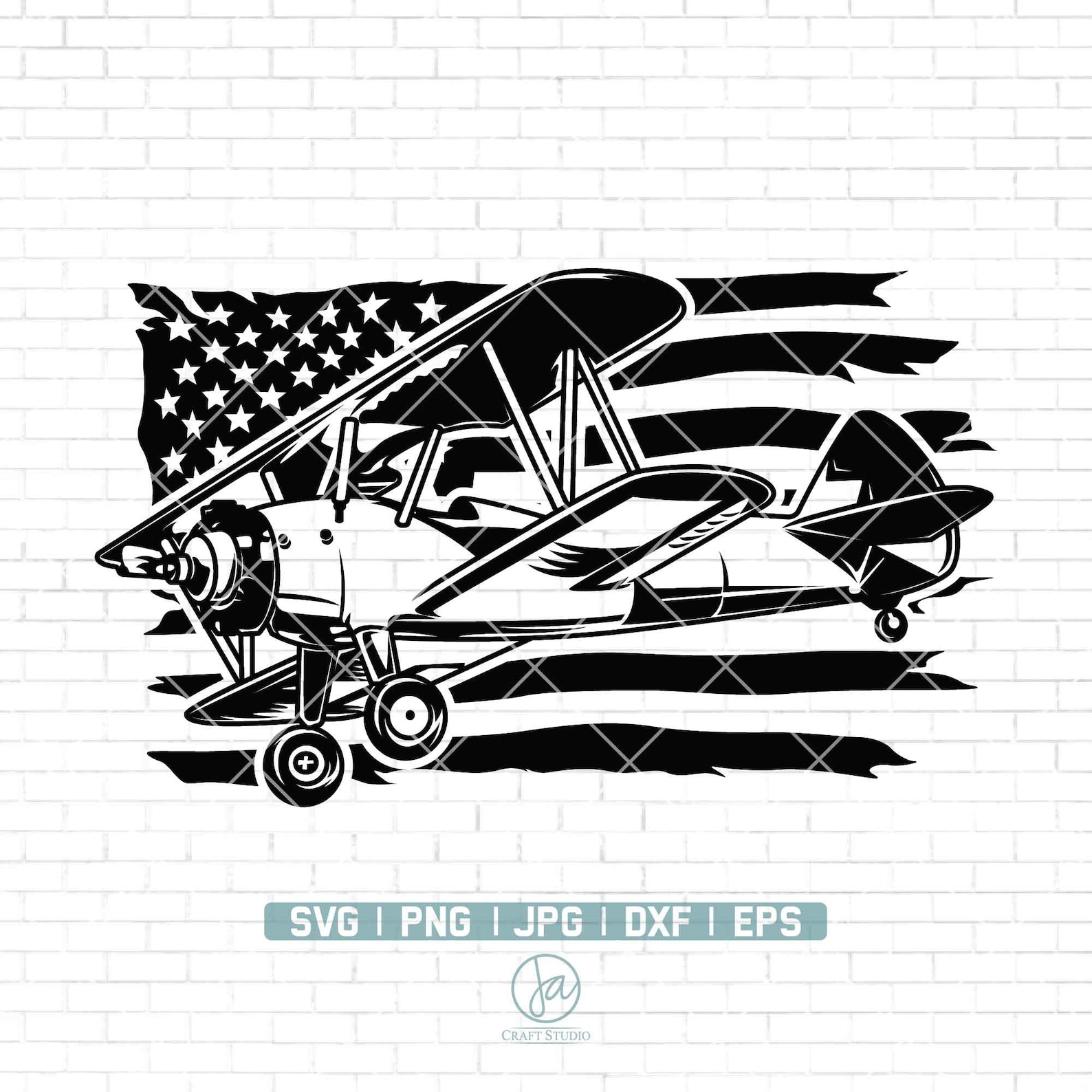 US Biplane SVG | Vintage Aircraft Svg | Airplane Pilot Svg | Bi-plane ...