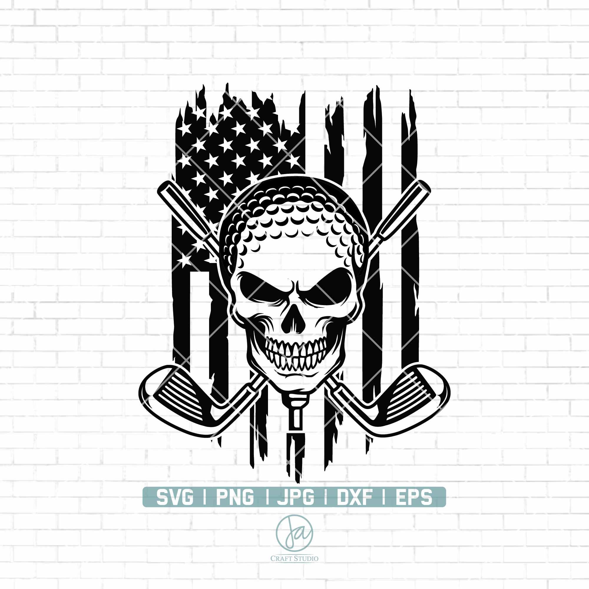 Buy US Golf Skull Svg Golf Master Svg Skull Svg Golf Svg Online in ...