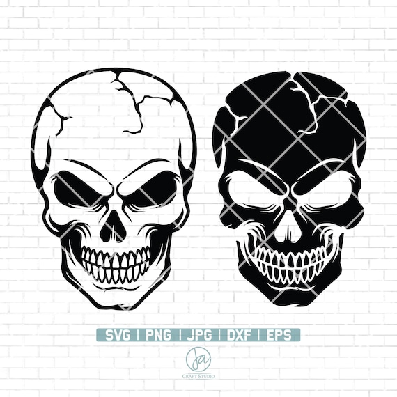Skull Svg Skull Head Svg Skeleton Svg Skull Clipart - Etsy