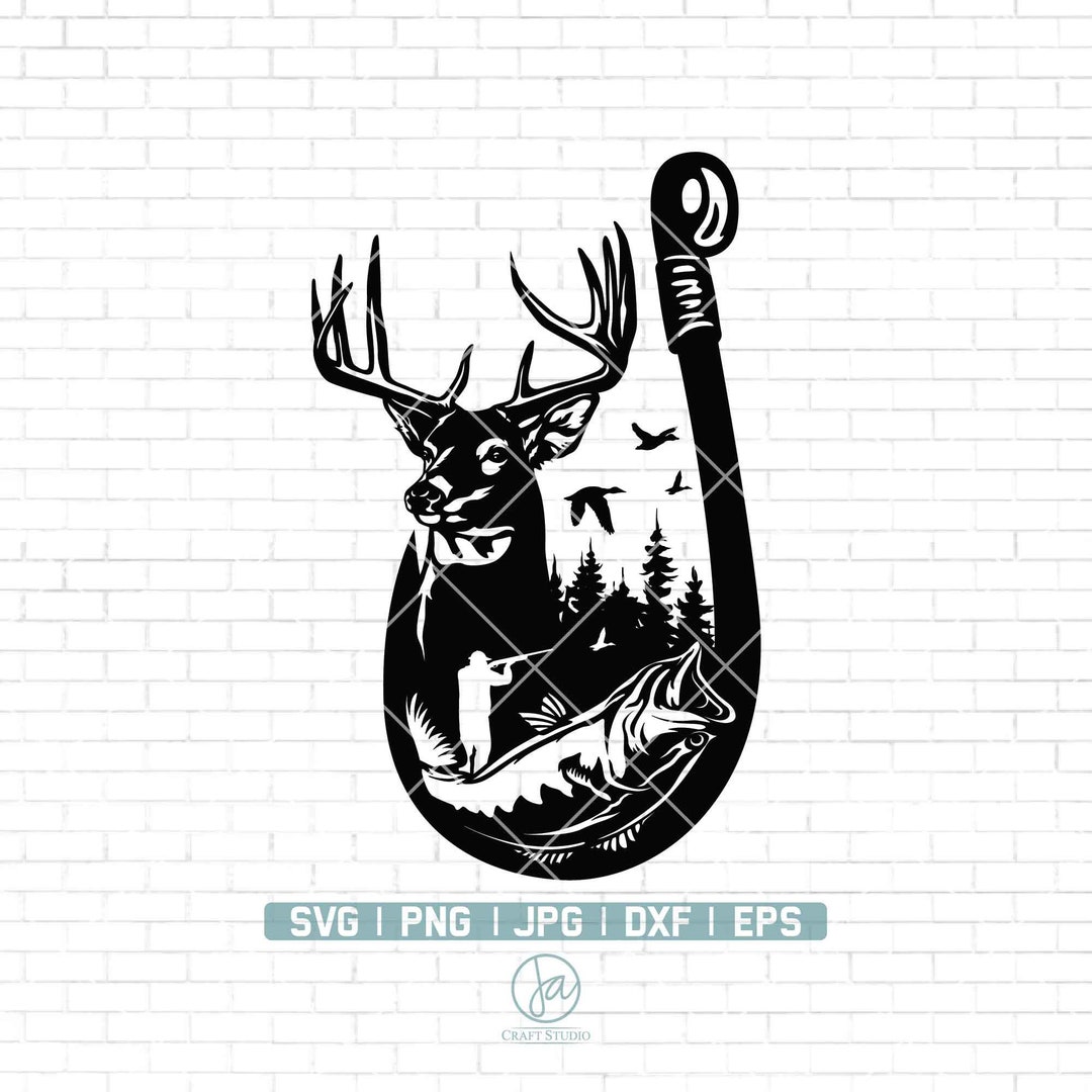Deer Hunting Svg | Fishing Svg | Duck Scenery SVG | Bass Svg | Fish ...