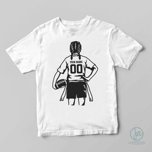 Flag Football Girl Svg | Personalized Name | Football Player Svg | Flag ...