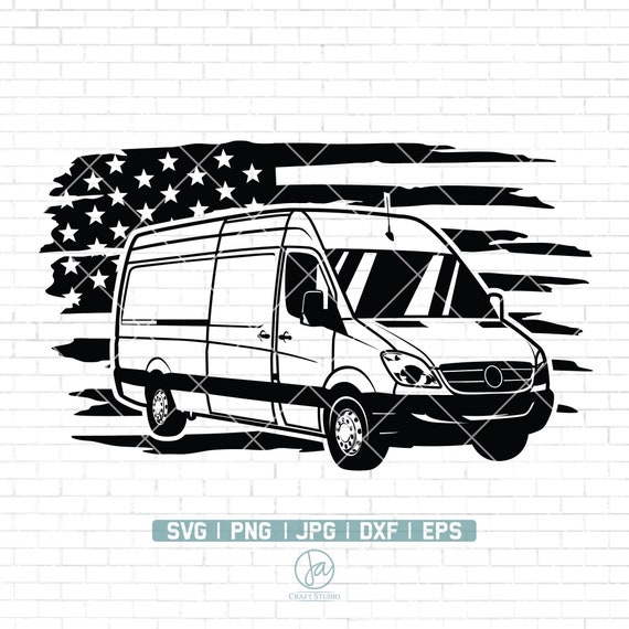 US Cargo Delivery Van SVG Delivery Van Truck Svg Moving | Etsy