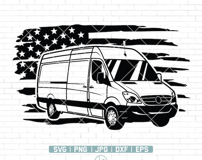 Cargo Delivery Van SVG | Moving Vehicle SVG | Shipping Decal Graphics ...