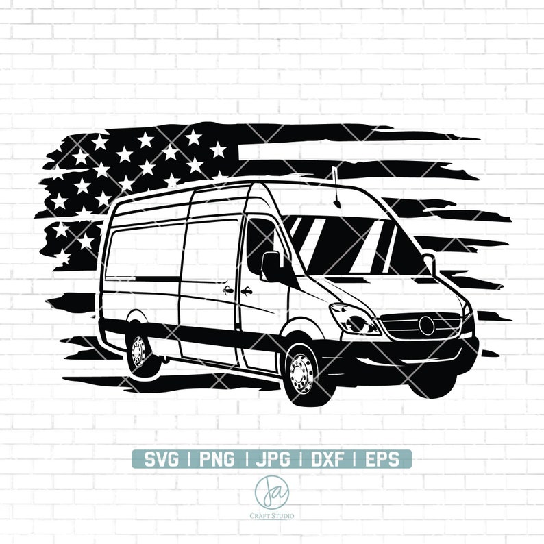 US Cargo Delivery Van SVG Delivery Van Truck Svg Moving | Etsy