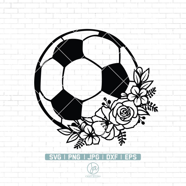 Floral Soccer SVG File Football Svg File Soccer SVG | Etsy
