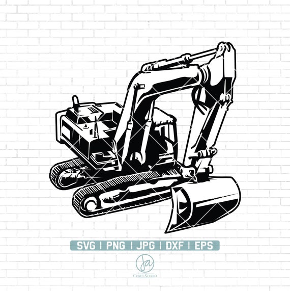 Excavator Svg Heavy Equipment Svg Excavator Clipart | Etsy