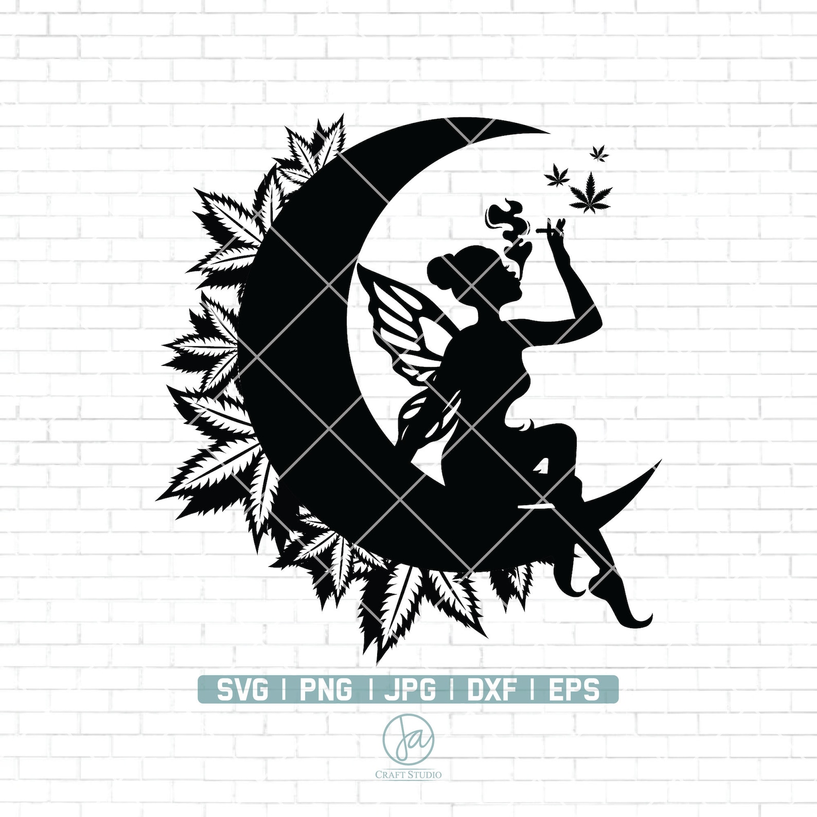 Cannabis smoking fairy svg Fairy Smoking Weed svg Weed | Etsy
