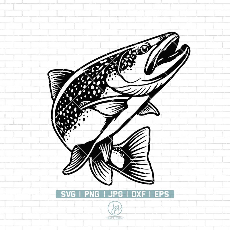 Trout Fishing Svg Trout Fish Svg Trout Fish Clipart - Etsy