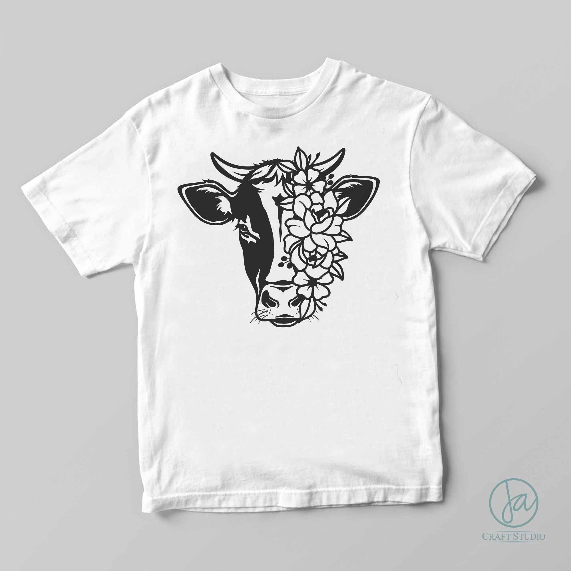 Floral Cow Svg Not Today Heifer Svg Cow Svg Cow Cut | Etsy
