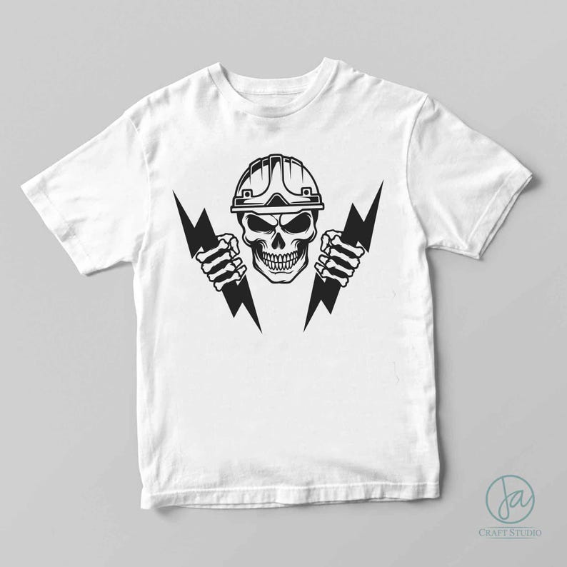 Electrician Skull Svg | Electrician Svg | Lineman Skull Svg | Lineman ...