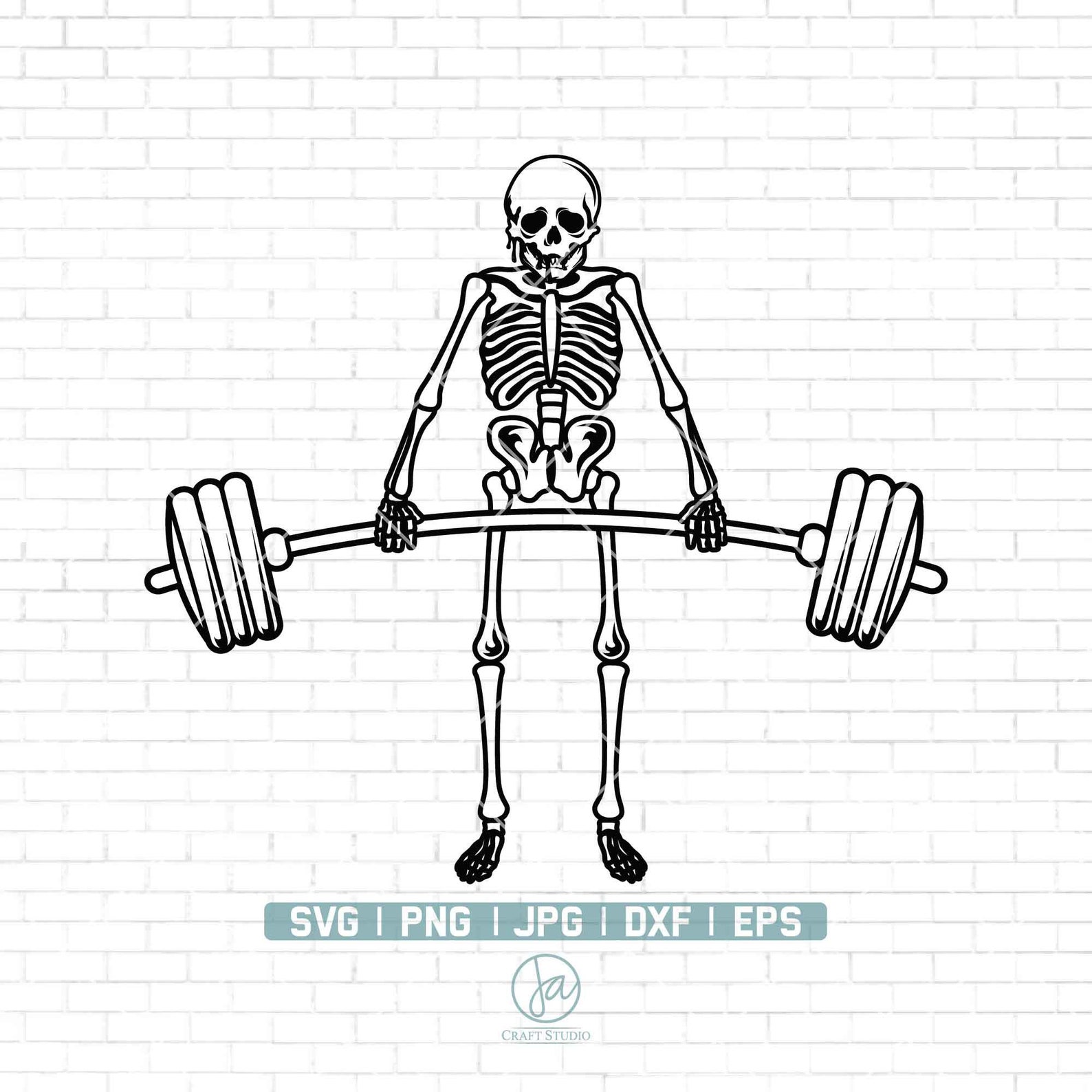Skeleton Deadlift SVG Cute Funny Gym Skeleton - Etsy