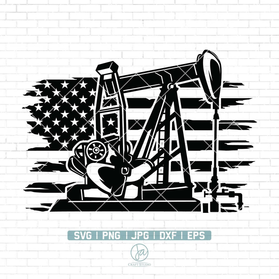 US Oil Rig Svg | Oil Drilling Svg | Oil Derrick Svg | Oil Field Svg ...