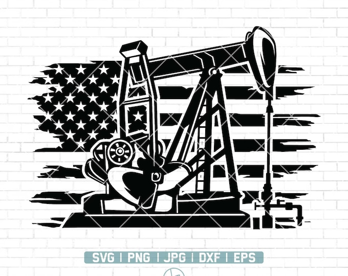 Oil Rig Svg, Oil Pump Svg, Oil Rig Clipart, Oil Production Svg ...