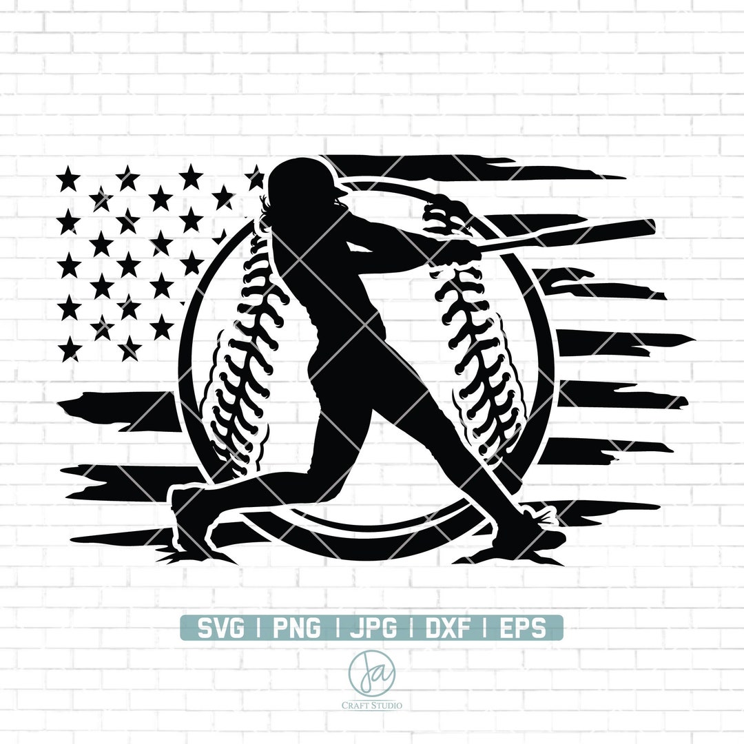 US Baseball SVG | Baseball SVG | Baseball Player Svg | Baseball Clipart ...