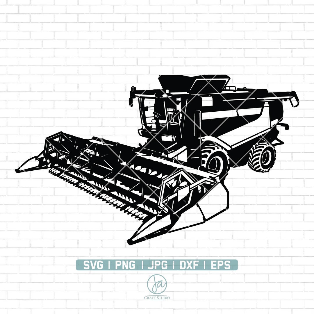 Combine Harvester SVG | Wheat Harvester SVG | Combine SVG | Combine ...