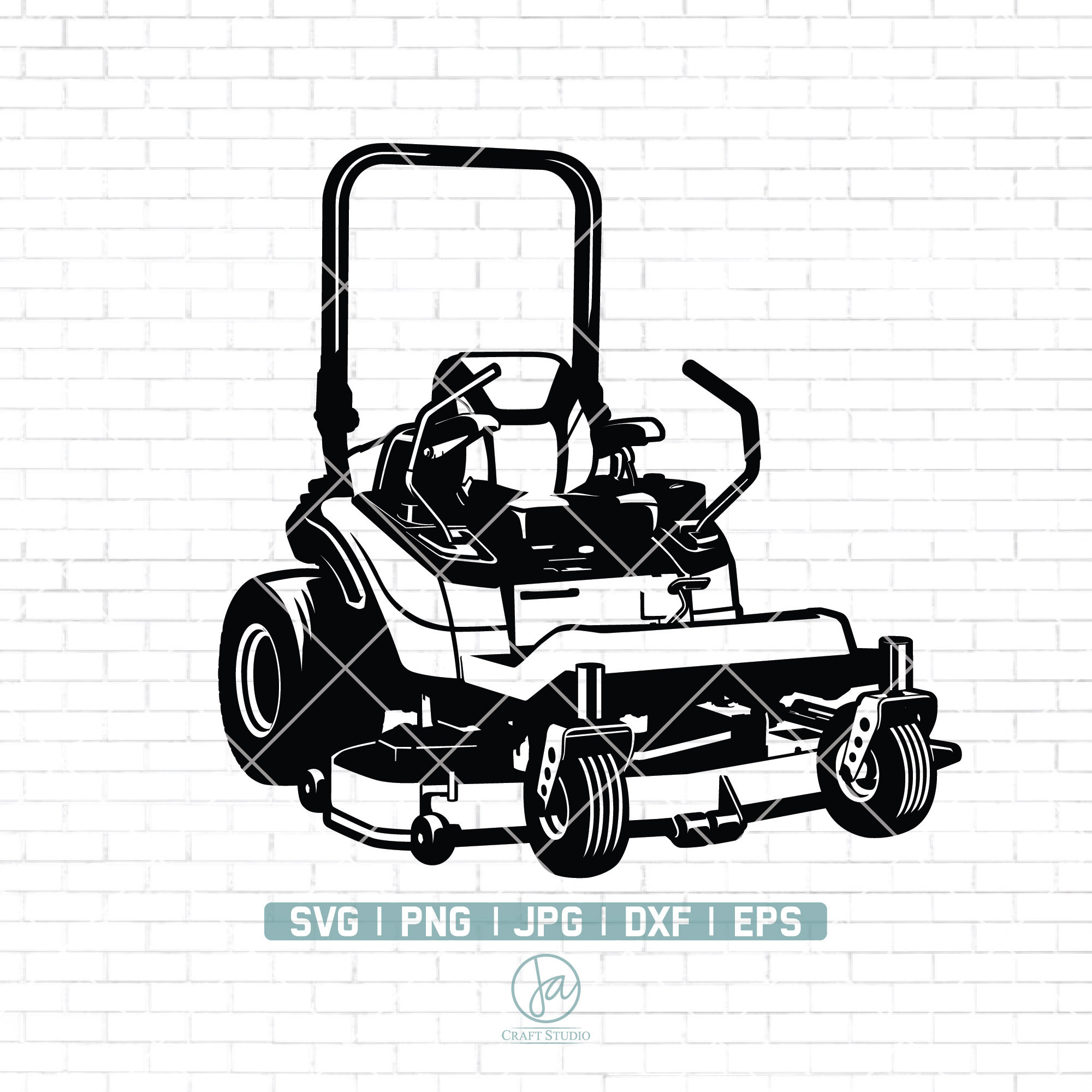 Lawn Mower Svg File | Zero Turn Lawn Mower Svg | Us Lawn Mower Clipart ...