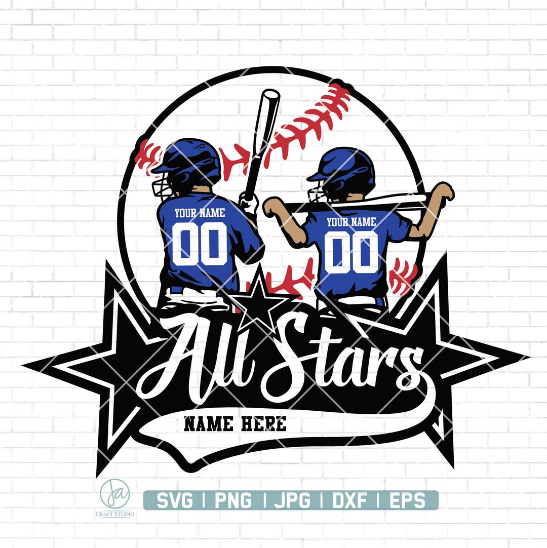 All Stars Svg Png, Personalized Name Svg, Baseball Player Svg, Baseball ...