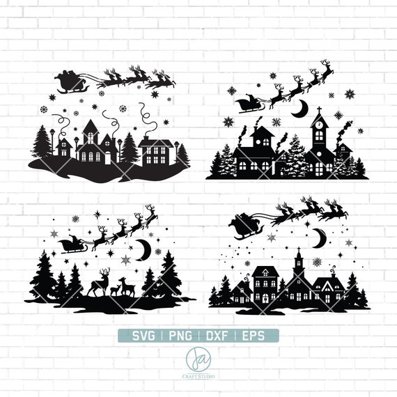 Christmas Svg Bundle Christmas Svg Christmas Scene Svg - Etsy UK