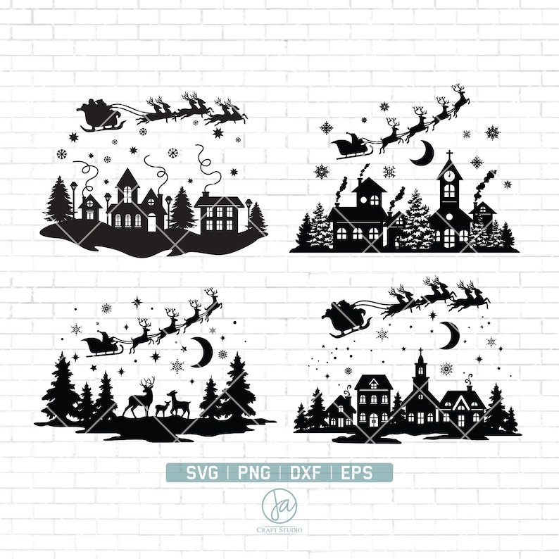 Christmas Svg Bundle | Christmas Svg | Christmas Scene Svg | Merry ...