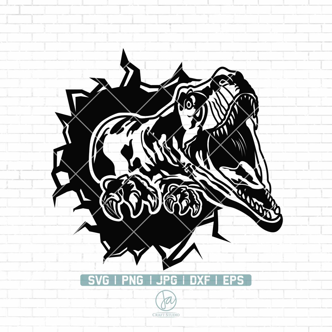 T Rex Scratch Svg | Dino Shirt Svg | Triceratops Svg | Trex Clipart ...