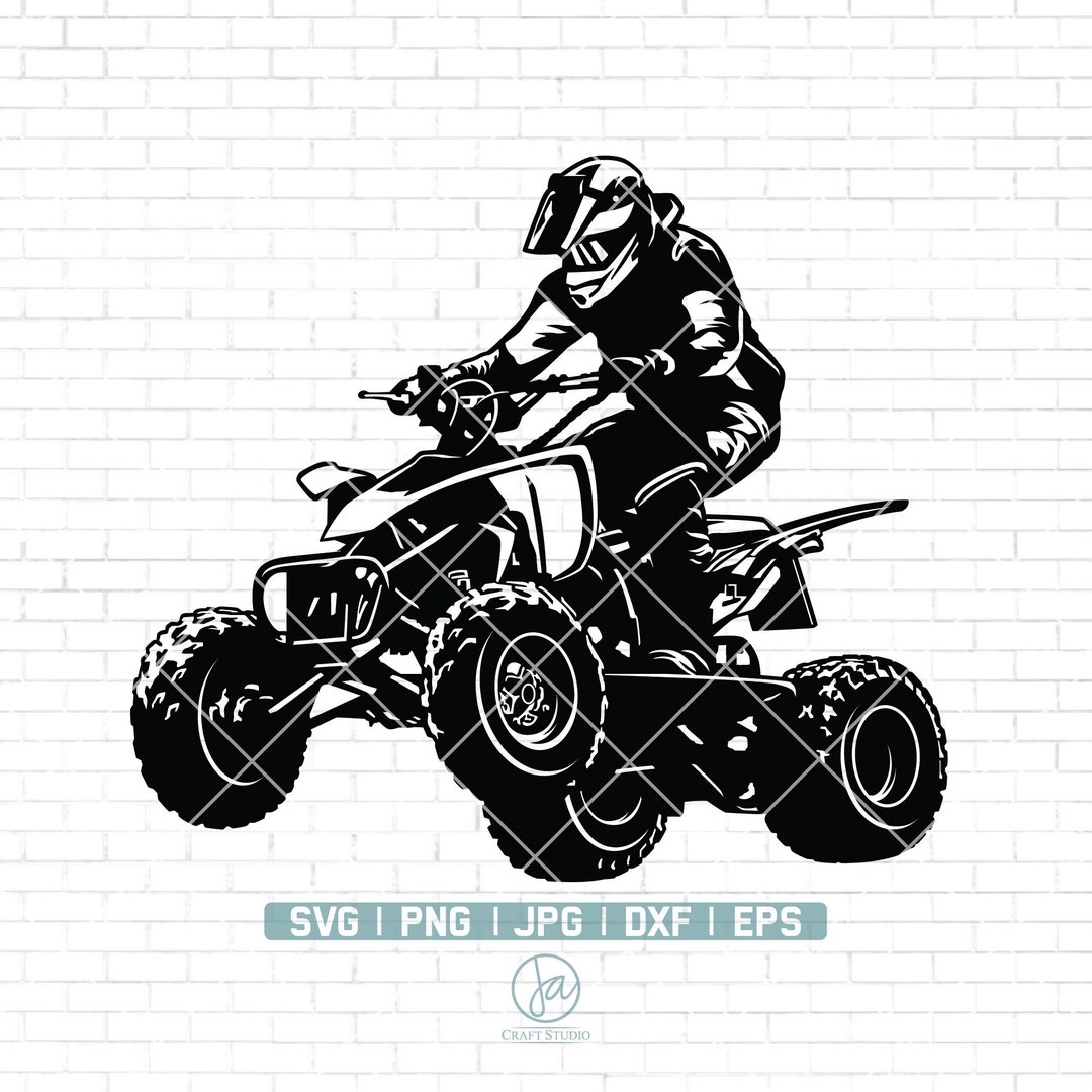 ATV Svg | 4 Wheeler Svg File | Atv Clipart | Quad Riding Svg | Four ...