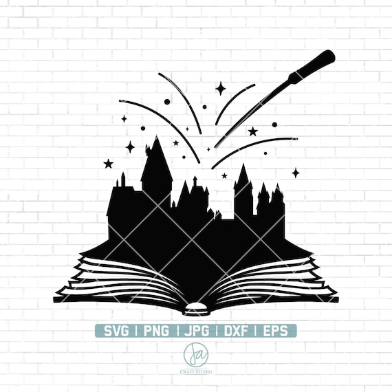 Wizard Book Svg Magic Wand Svg Magic Book Svg Castle - Etsy Hong Kong