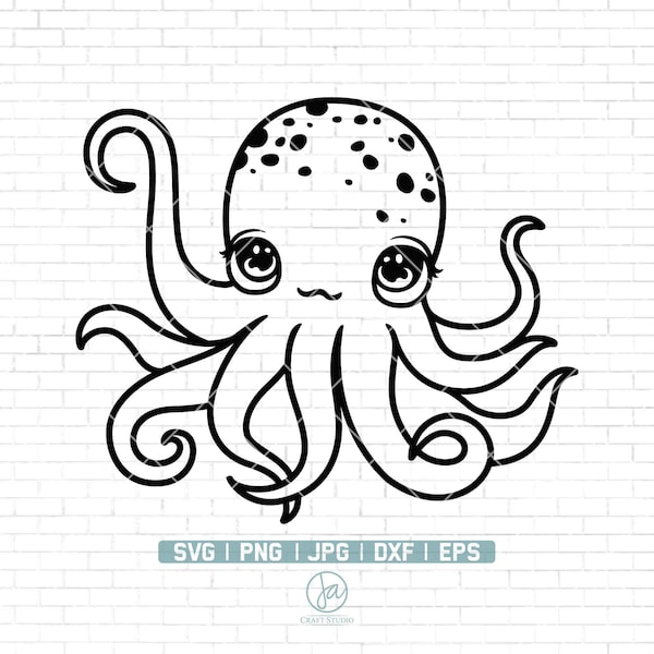 Octopus Svg - Etsy