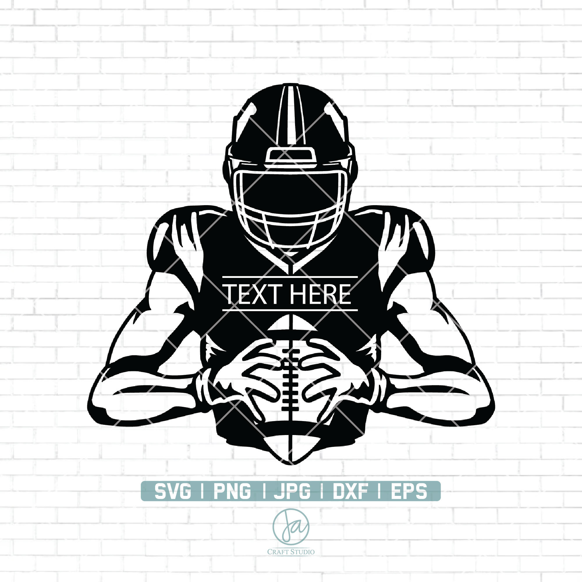 American Football Player Svg File | Football Svg| Football Png ...